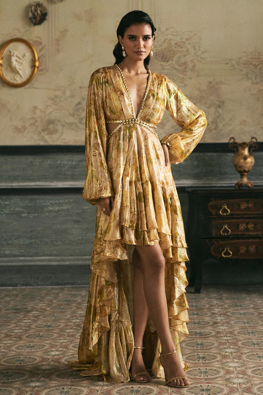 Celeste High Low Ruffle Dress – Prints By Radhika